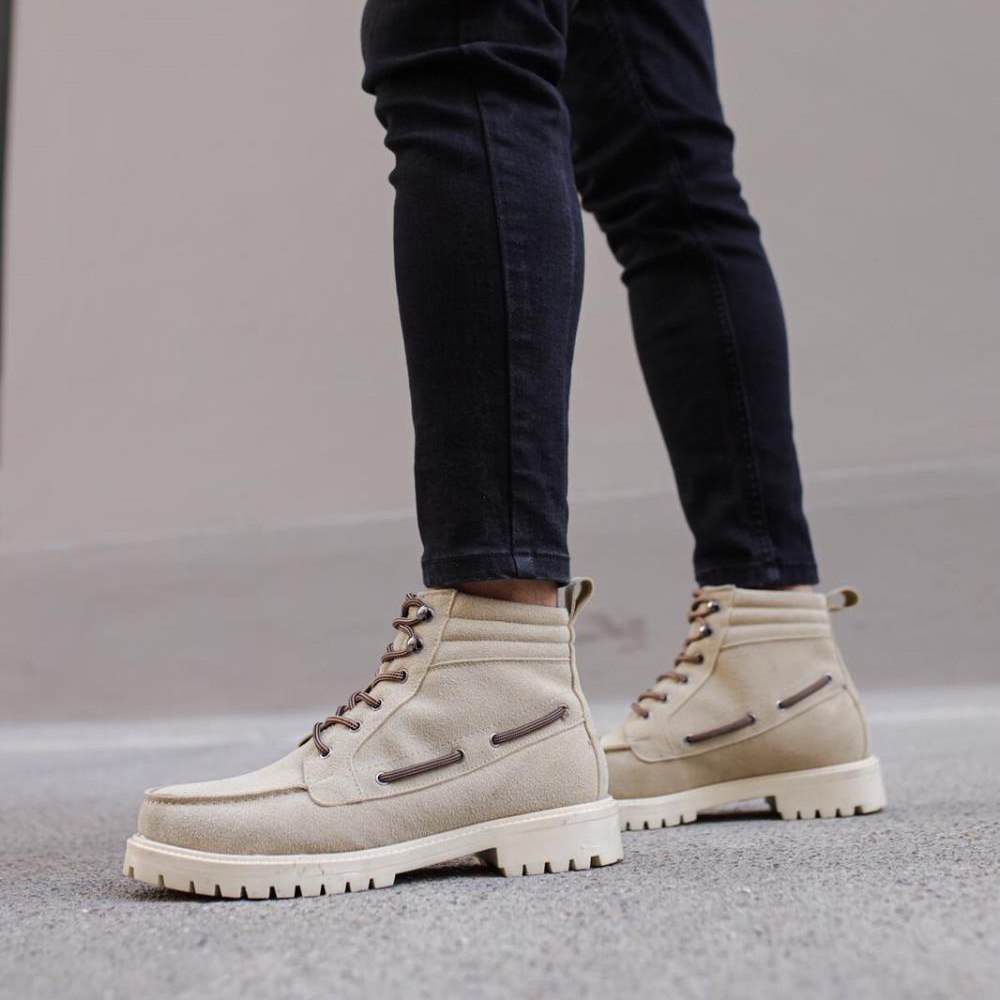 Mens Boots - Stone - 020