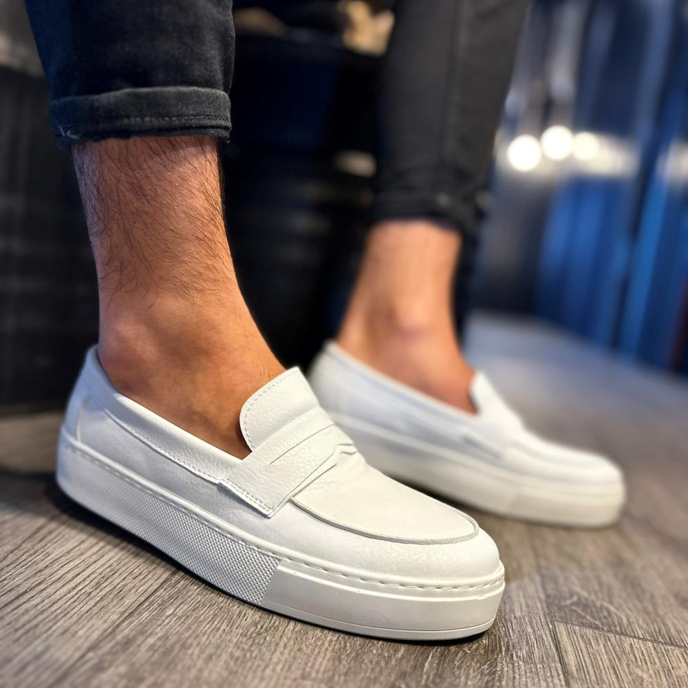 Mens Loafer - White - 400