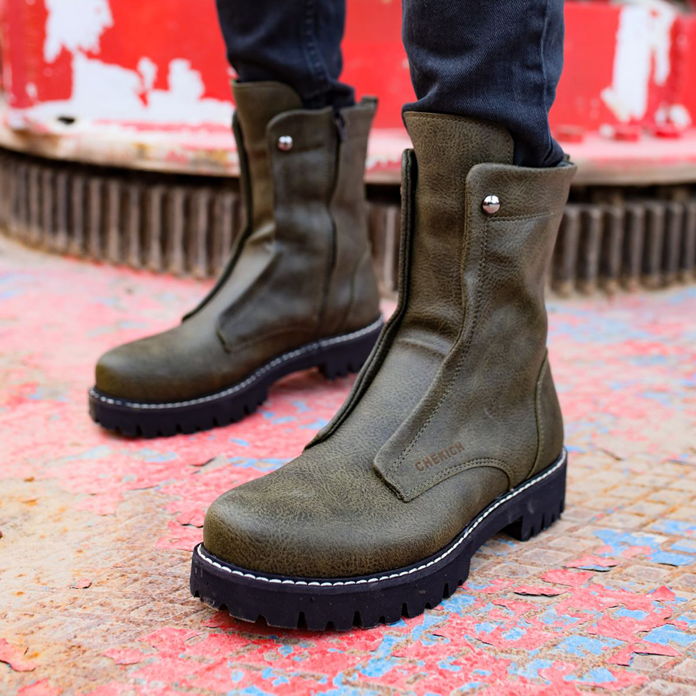 Mens Boots - Khaki - 027
