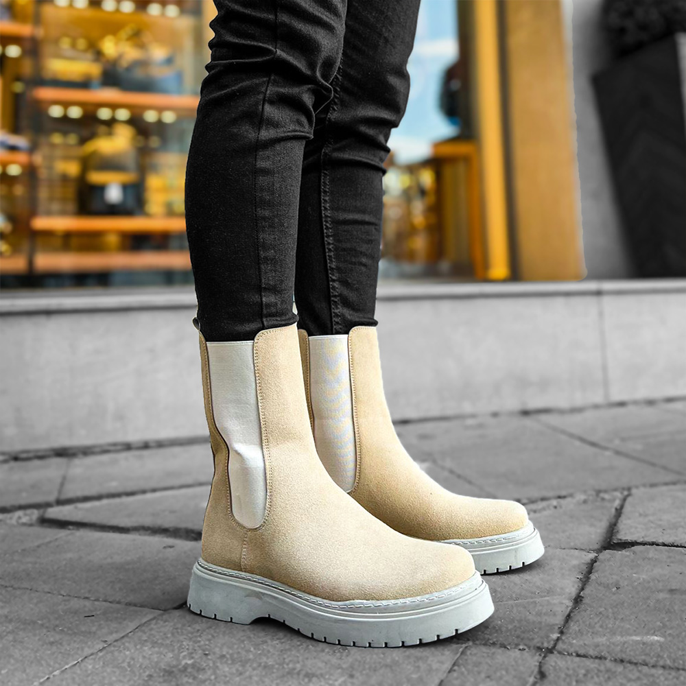 Mens Alaska Boots - Beige - 223