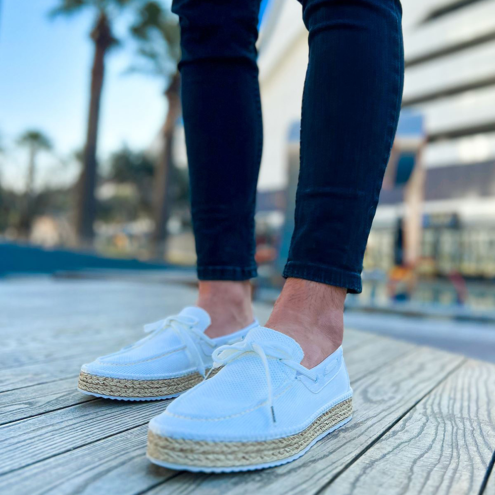 Mens Espadrilles - White - 311