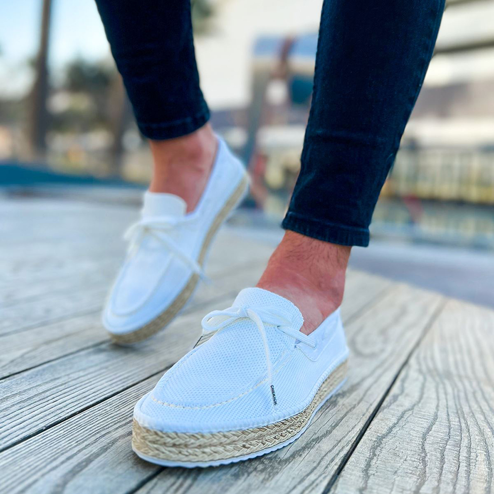 Mens Espadrilles - White - 311