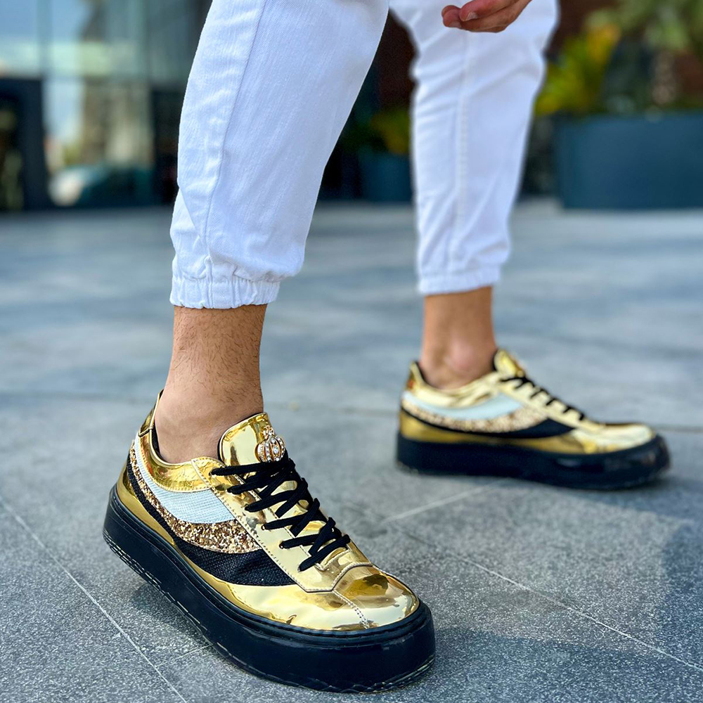Mens Sneakers - Gold - 975