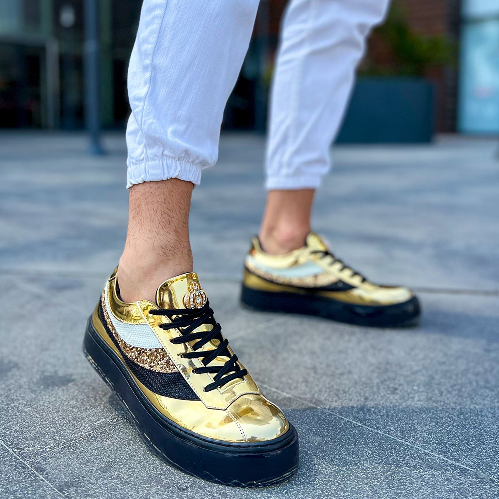 Mens Sneakers - Gold - 975