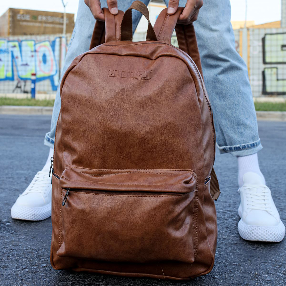 Mens Backpack - Tan - 006